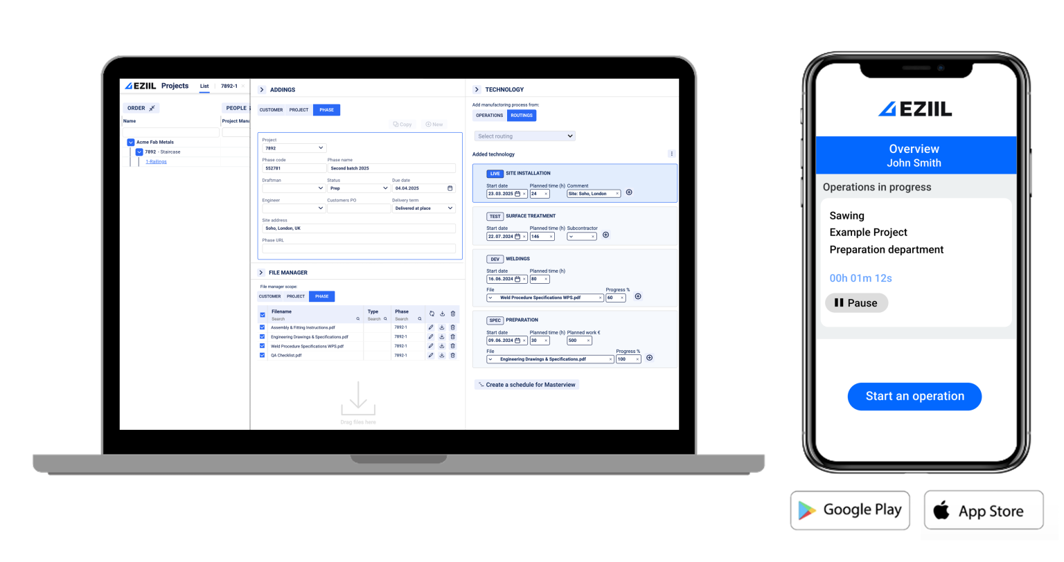 EZIIL Steel Fabrication Software for Custom Steel Shops
